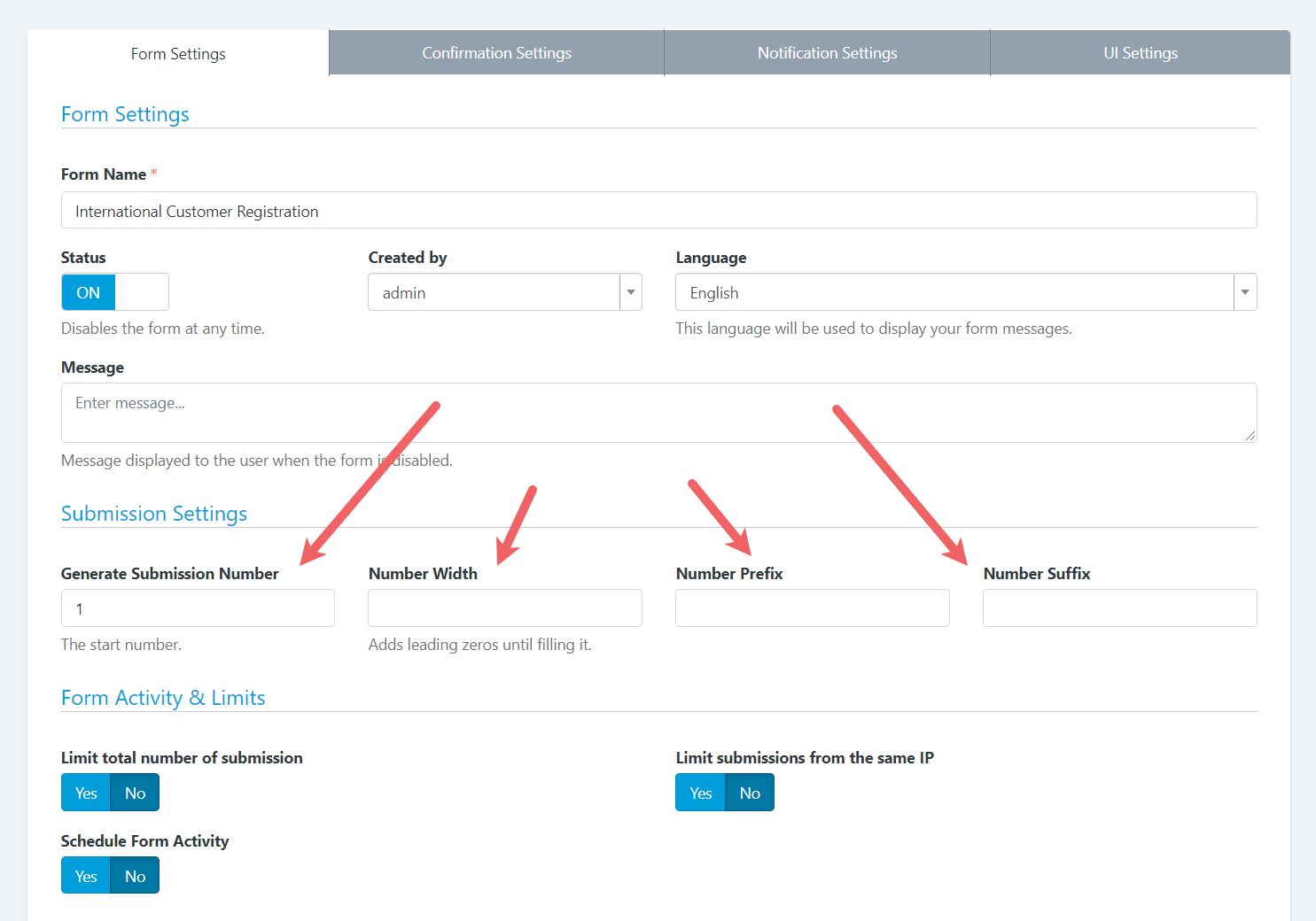 Create Custom Submission Numbers Easy Forms Support Create Custom Submission Numbers Easy Forms Support