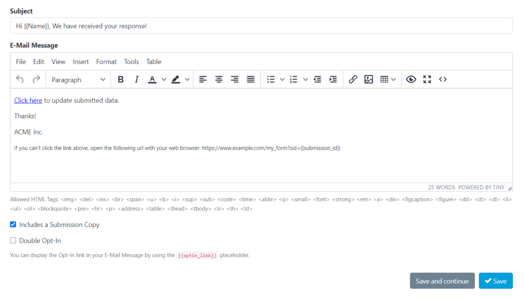 Edit Form Submissions With The Form Widget Easy Forms Support