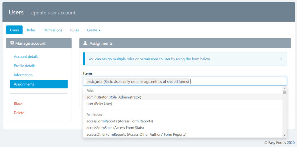 Create Users that Only Can Manage Form Submissions of Shared Forms ...